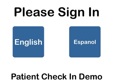 Patient Check In | Kiosk Screenshots